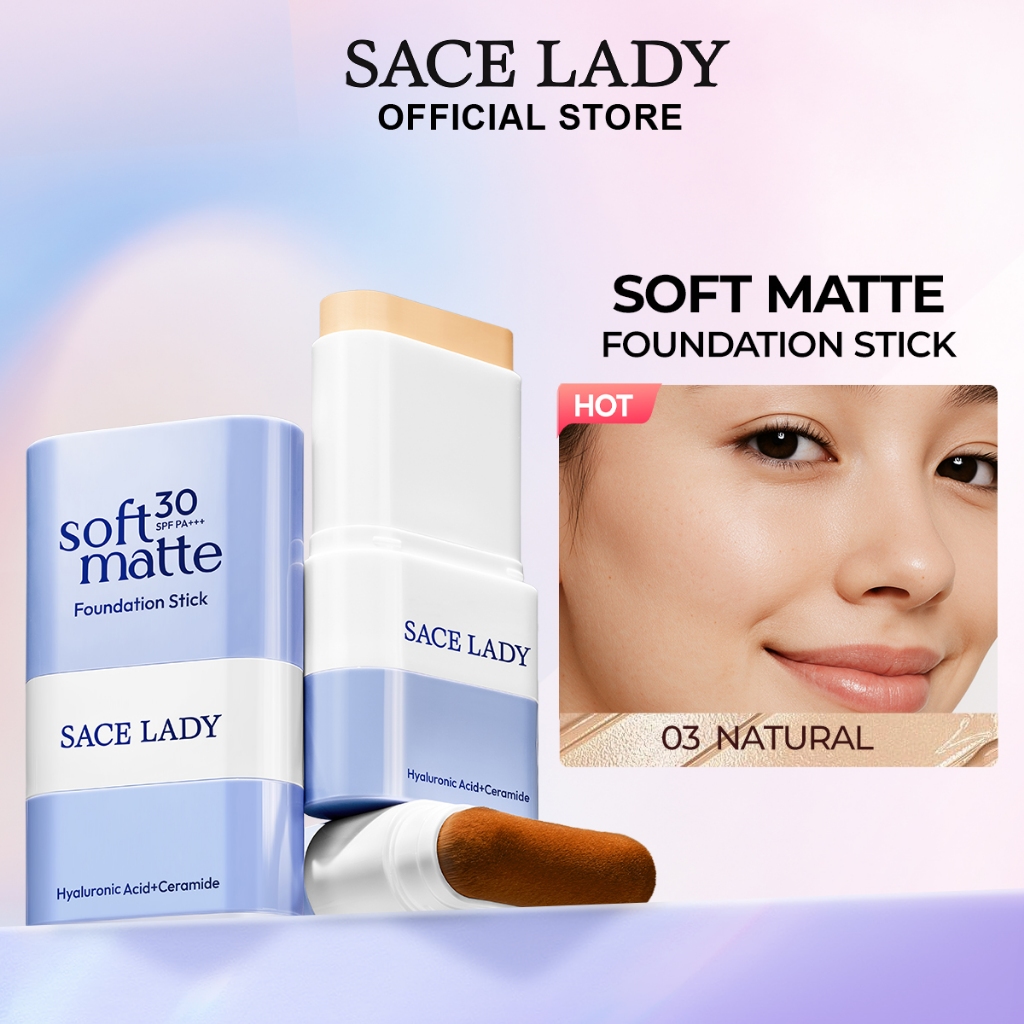 SACE LADY 5-in- Foundation Stick Long Lasting Soft Matte Concealer ...