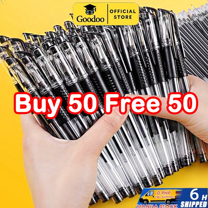 Wholesale 100/50/20 Pcs Ballpen Set Gel Pen Black Refill Ball Pen Sign ...