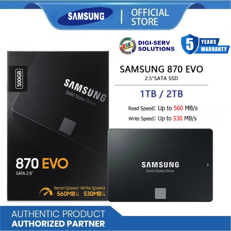 SAMSUNG SSD 870 EVO 500GB 1TB 2TB Internal Solid State Disk Hard Drive ...