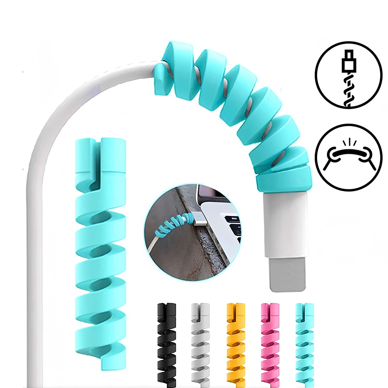 A gift item a silicone data cable protector used to protect the USB ...