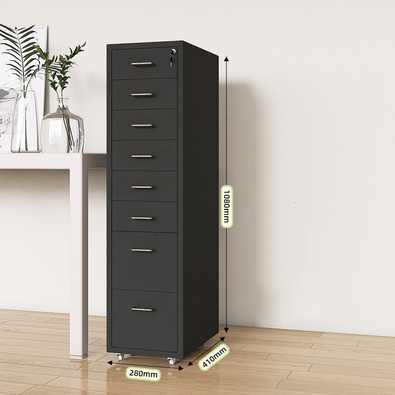 3-8 Metal Drawer cabinet , Mobile File Cabinet with Wheels, Home Office ...