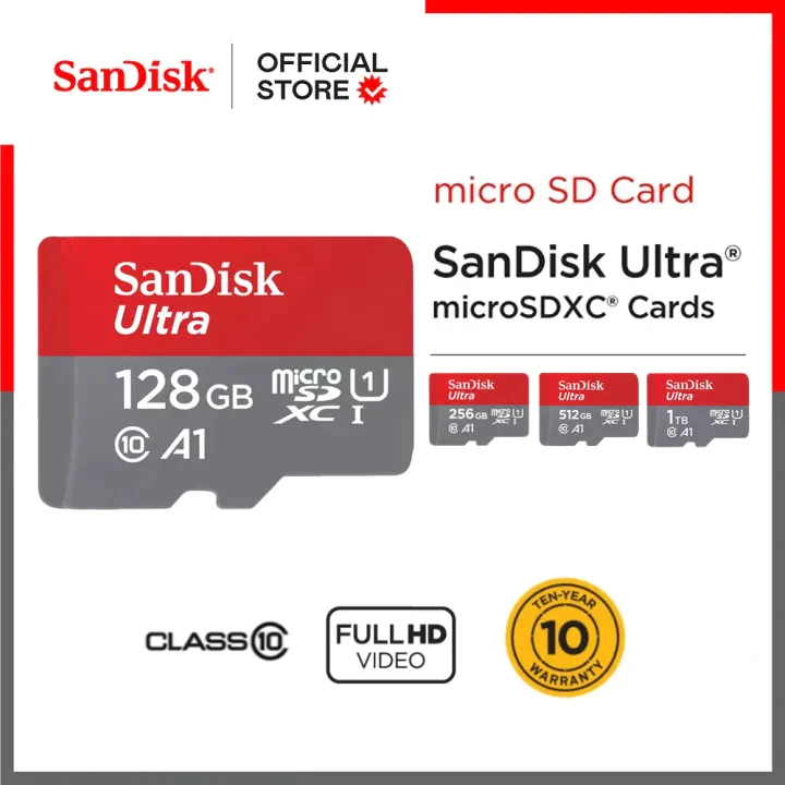 SanDisk 128GB 256GB 512GB 1TB A1 Ultra Micro SDXC SanDisk Uitra Micro ...