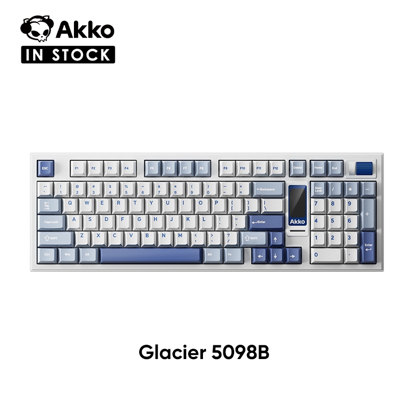 Akko Glacier 5098B Wireless Mechanical Keyboard, First with LCD Screen ...