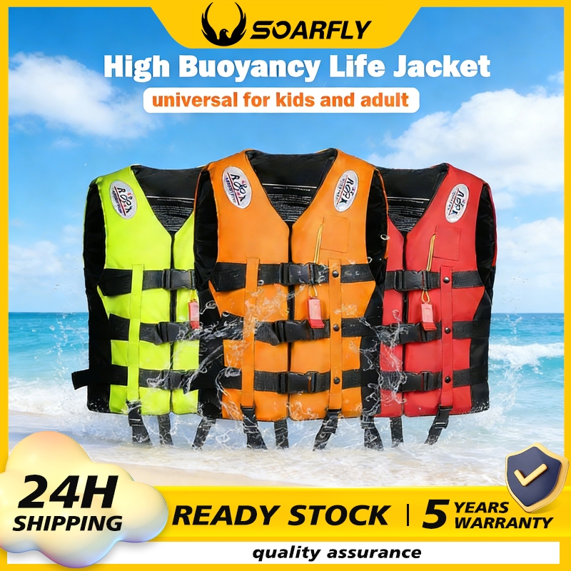 SOARFLY Life Vest For Kids And Adults Safety Life Jacket For Heavy Duty ...