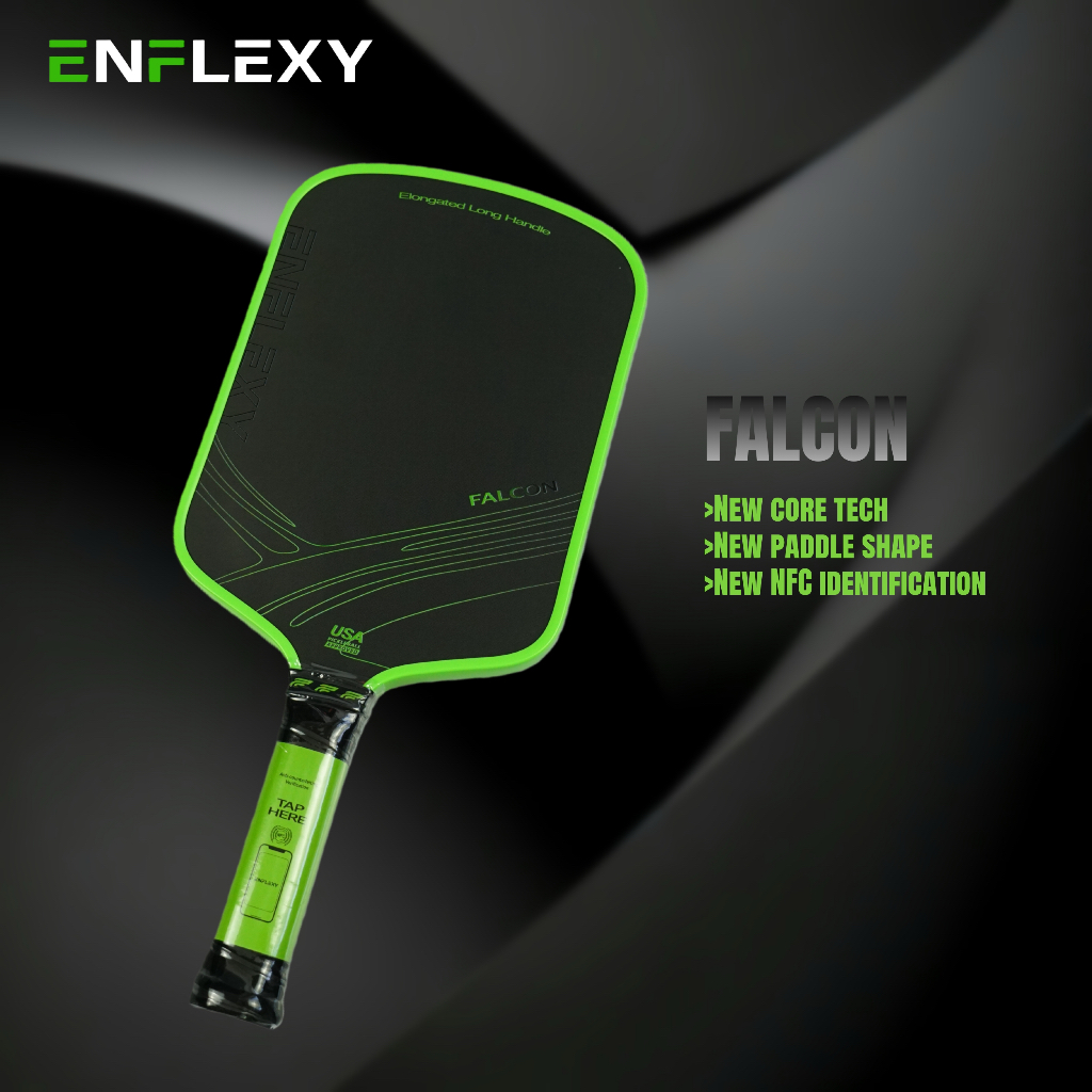 Enflexy new model Falcon elongated long handle pickleball paddle with ...
