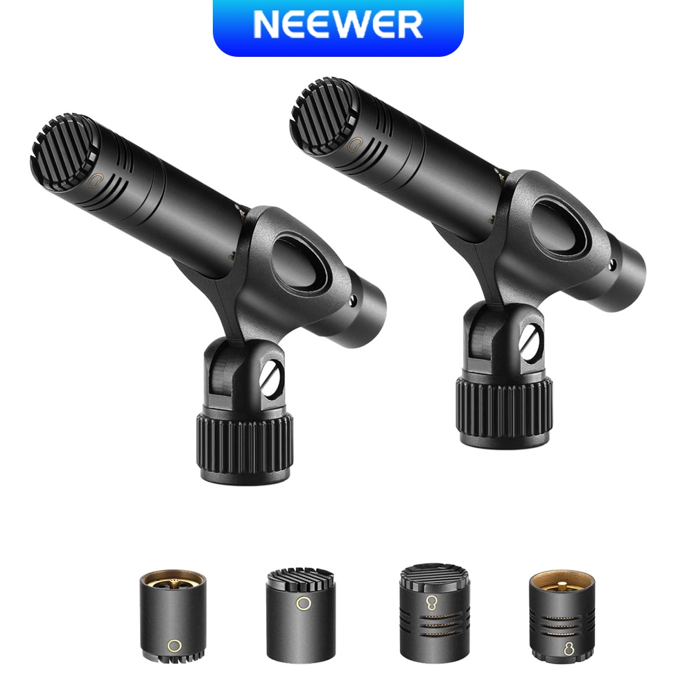 Neewer 2-Pack Pencil Stick Condenser Mic with Interchangeable Omni ...