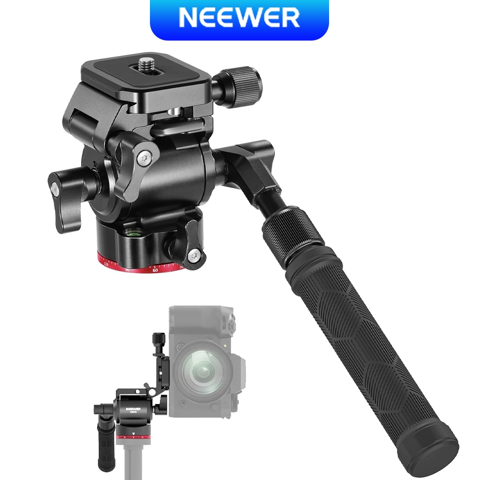 Neewer Video Tripod Head Upgraded Vertical/Horizontal Switch, GM26 ...