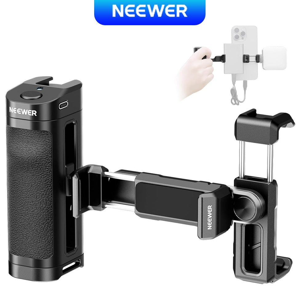 NEEWER PA028E Bluetooth Side Handle with Phone Holder & SSD Holder for ...