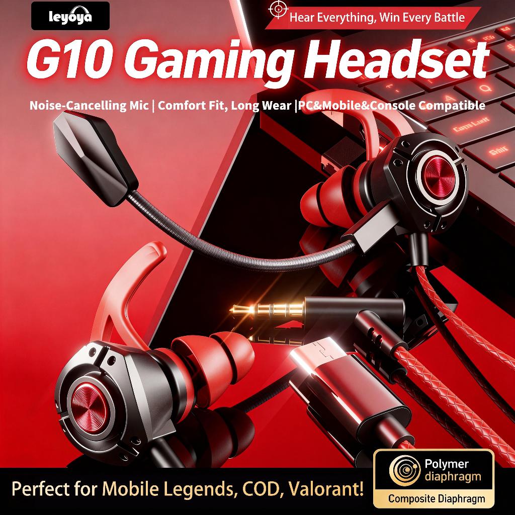 Original G10 Gaming headset mura with Dual Mic Noise Cancelling Bass 3 ...