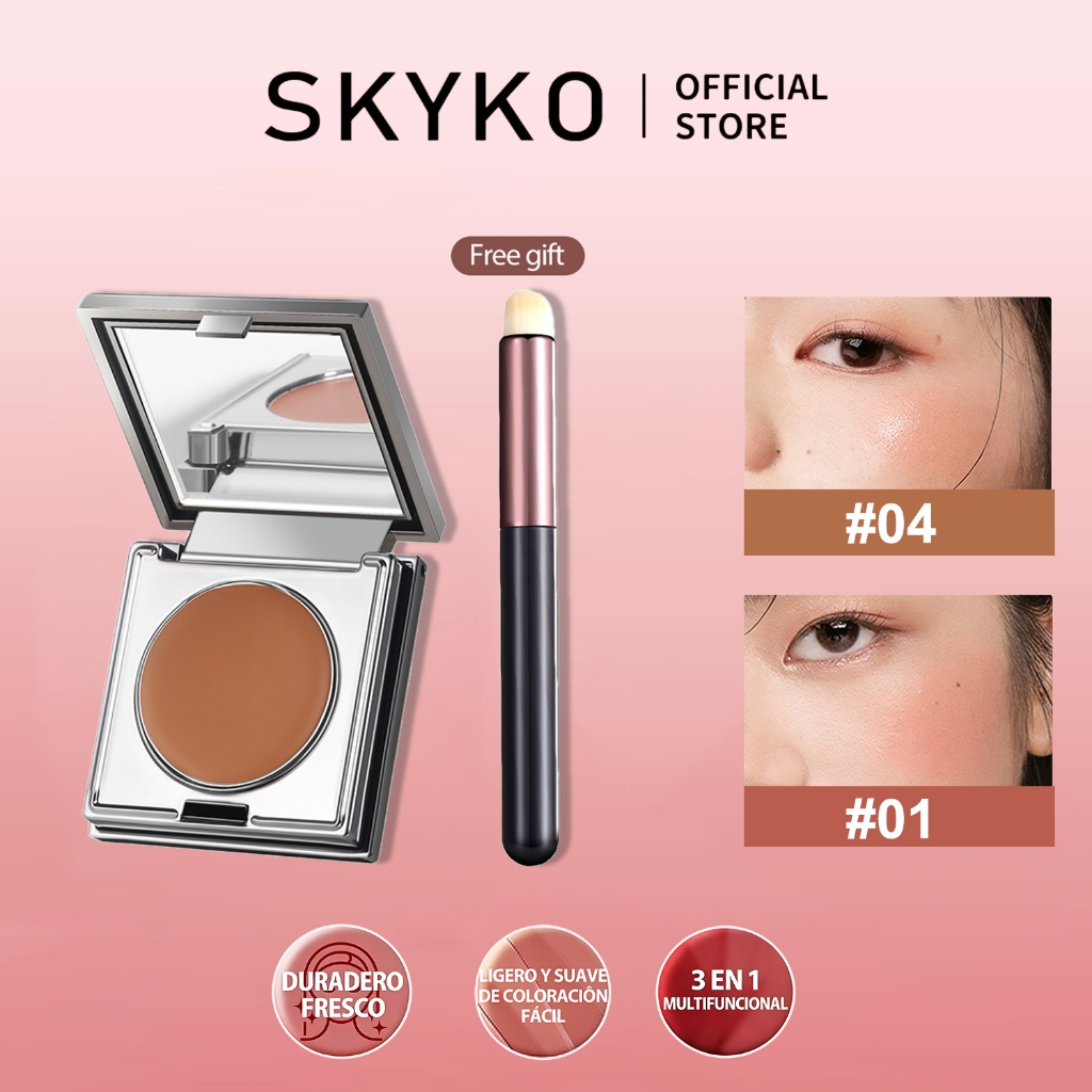 SKYKO 3-in-1 Multi-Use Blush Cream | 12HR Long-Lasting | For Lips ...