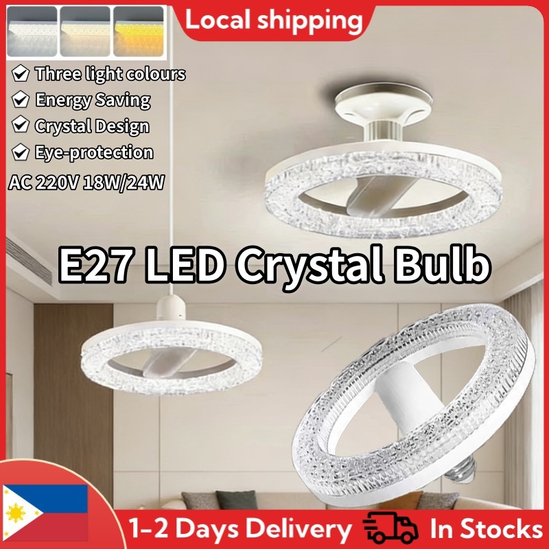 [Manila Stock] 24W LED Crystal Light Bulb Eye-protection Dimmable ...