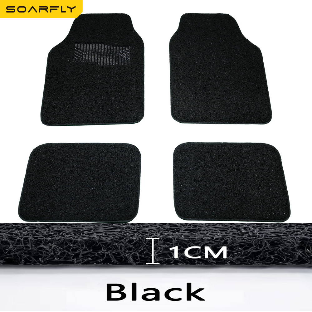 SOARFLY 5pcs/set Universal Car Mat Coil Spaghetti Matting Mat Car Floor ...