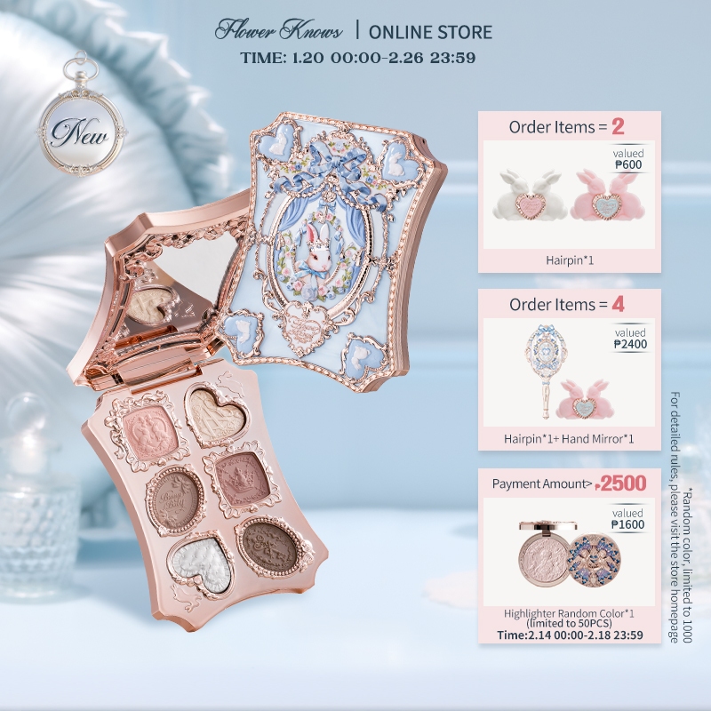 Flower Knows Bunny Garden Collection 6-Color Makeup Palette 6.5g ...