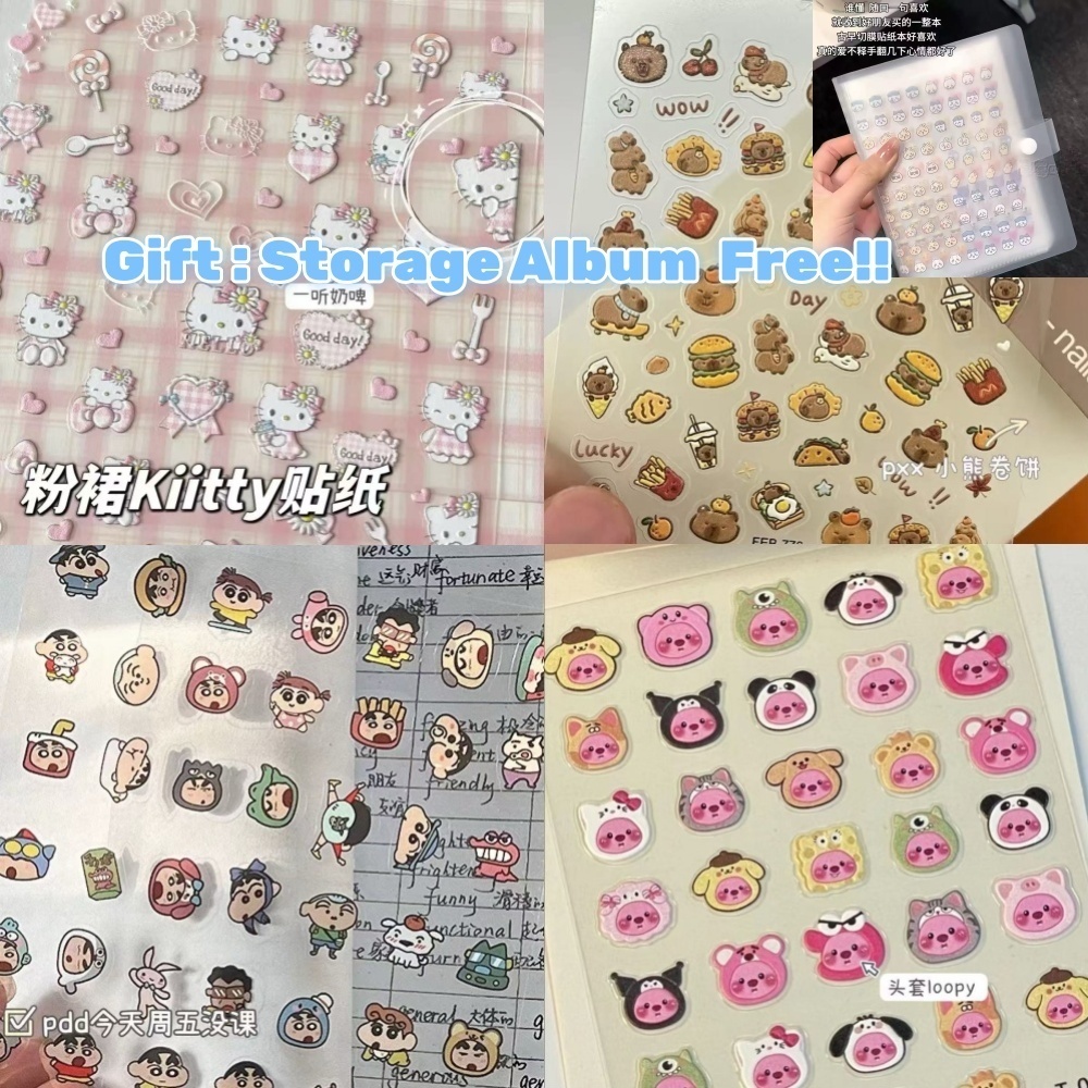 10 Sheets Mini Sticker Book for Kids 300+ DIY Scrapbooking Stickers ...