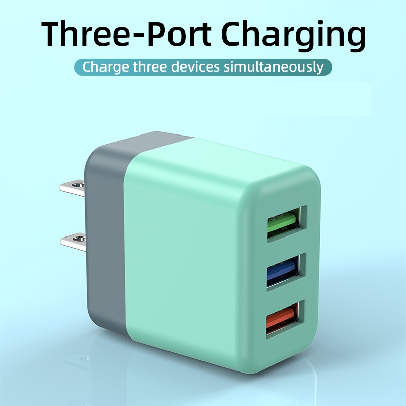 3-Port Mobile Phone Fast Charging Charger USB-A Fast Charging Charging ...