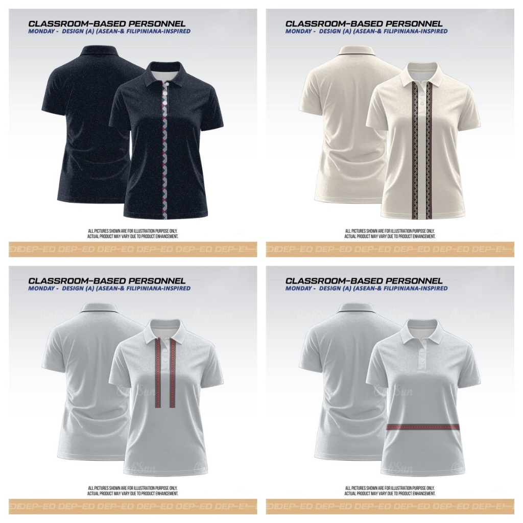 DepEd Classroom Based Personnel Uniform Polo Shirts Men Asean ...