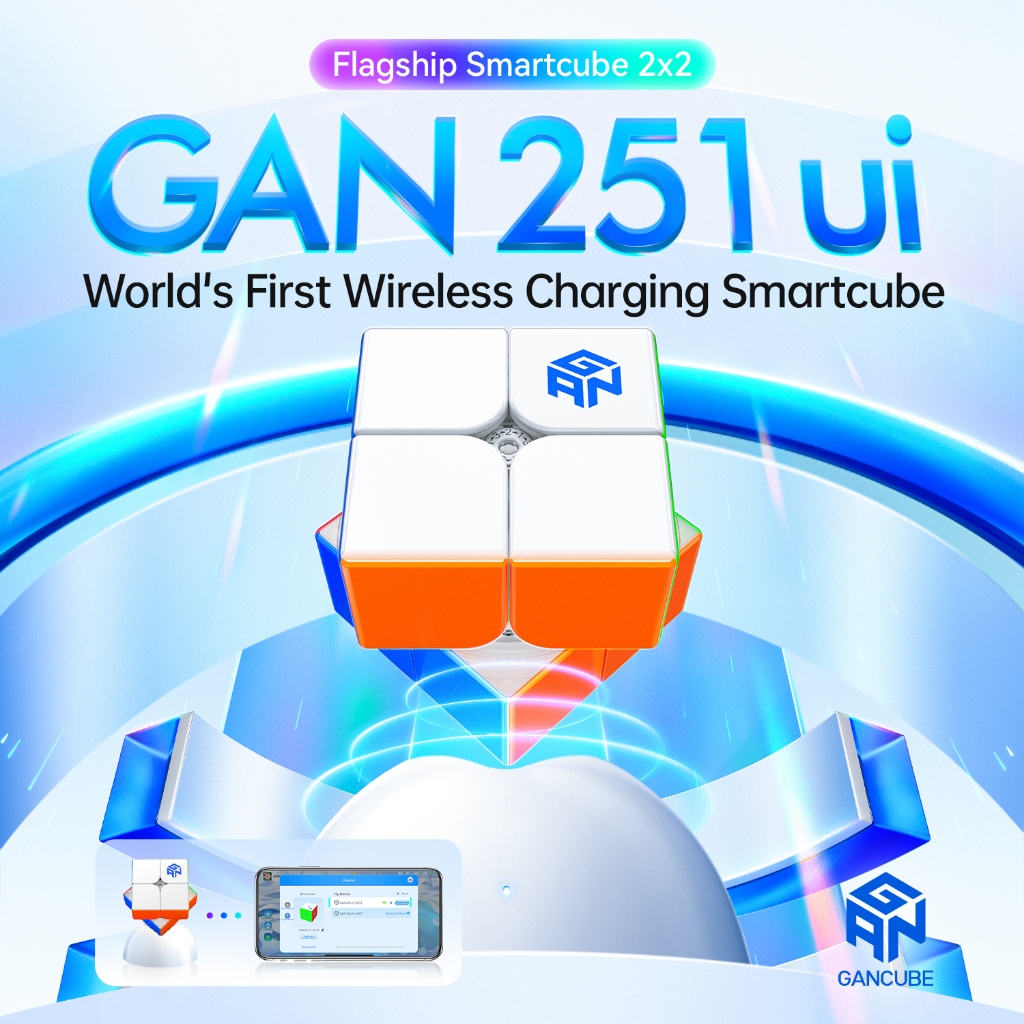 GAN 251 ui Smart Cube 2x2 Magnetic Speed Cube Intelligent Tracking ...