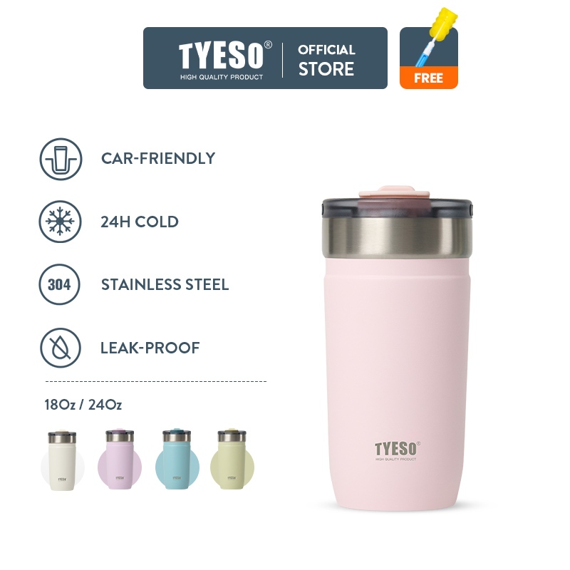 TYESO® Classic Coffee Mug Vacuum Insulated Tumbler Hot and Cold with ...