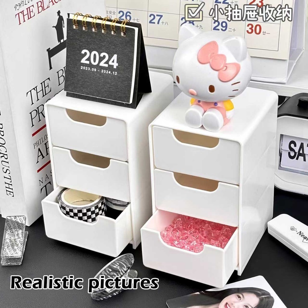 All-in-One Desktop Organizer: 3-Tier Drawer Unit to Declutter Jewelry ...
