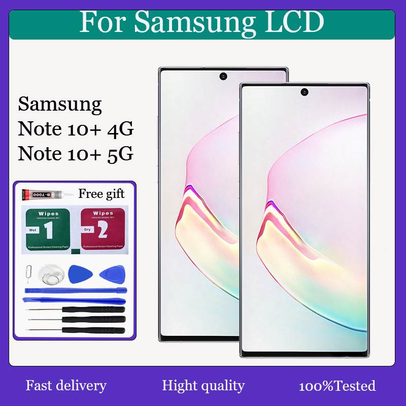 Original AMOLED For Samsung Galaxy Note 10 Plus 4G 5G LCD Display Touch ...