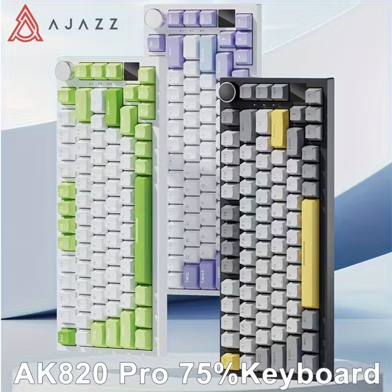 AJAAZZ Brand New Genuine AK820 PRO Full Key Hot-Swappable BT/2.4G / USB ...