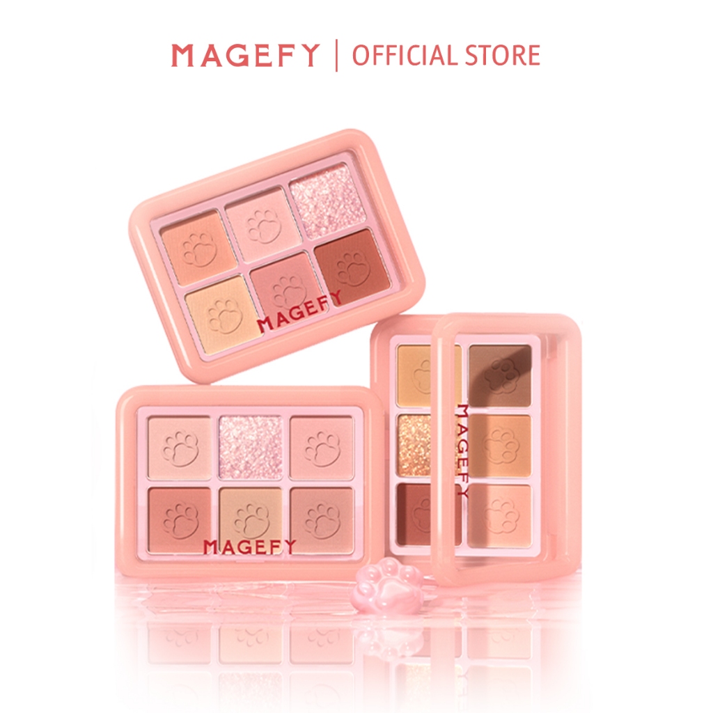 MAGEFY 6-Color Eyeshadow Palette - Highly Pigmented & Long-Lasting-E09 ...