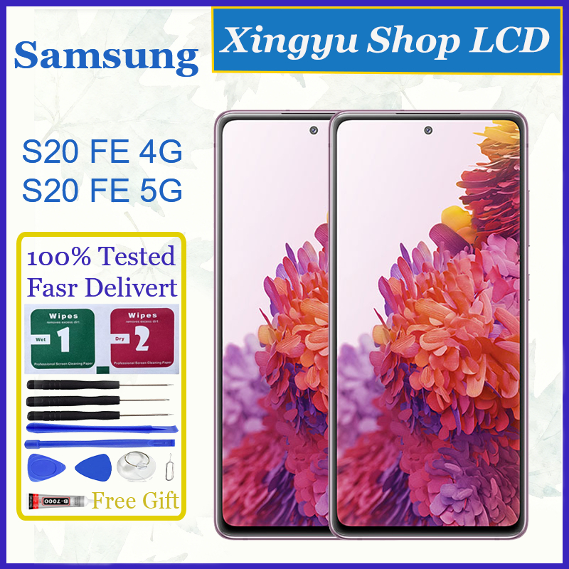 Original AMOLED For Samsung Galaxy S20 FE 4G 5G LCD Display Touch ...