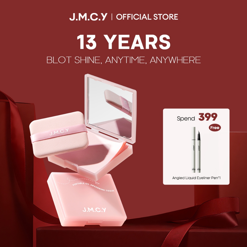 【Oil Control】JMCY 3-in-1Oil Blotting Paper with Mirror Oil Control Puff ...