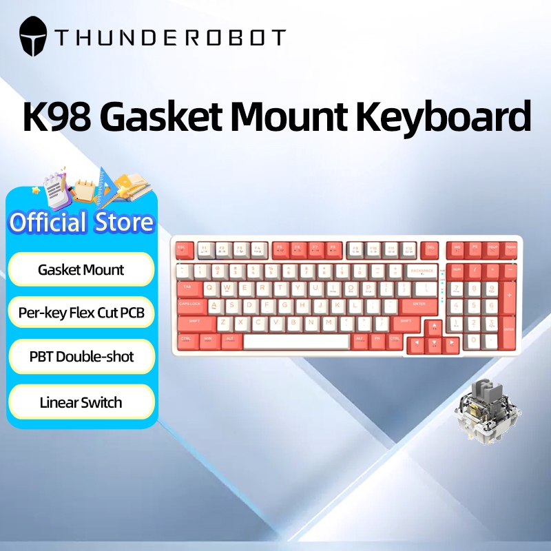 Thunderobot K98 Gasket Mount Wired Mechanical Keyboard Hot Swappable ...