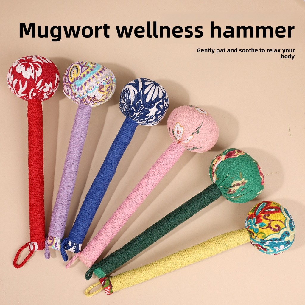 Mugwort Hammer Health Massage Hammer Full Body Tapping Meridian Hammer ...