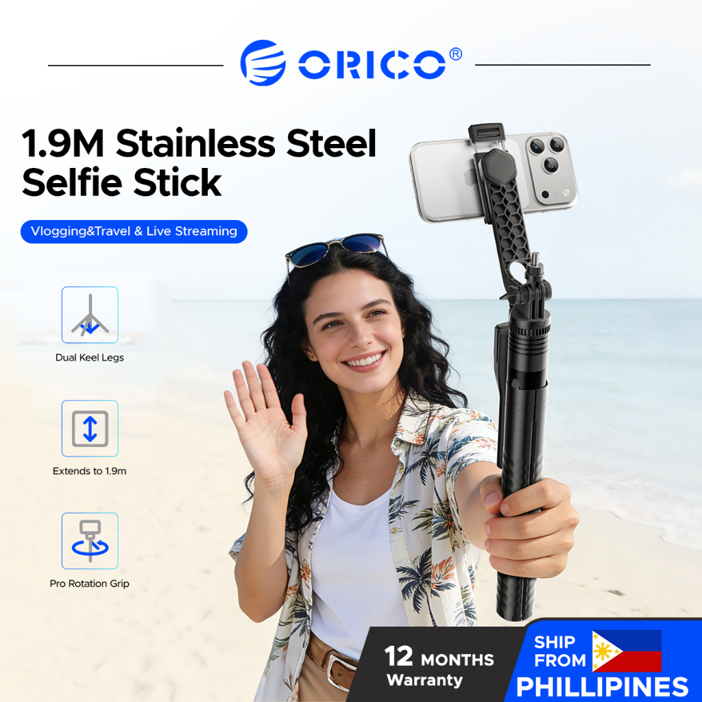 ORICO Selfie Stick Tripod Stand 1900mm Extended 10m Bluetooth Remote ...