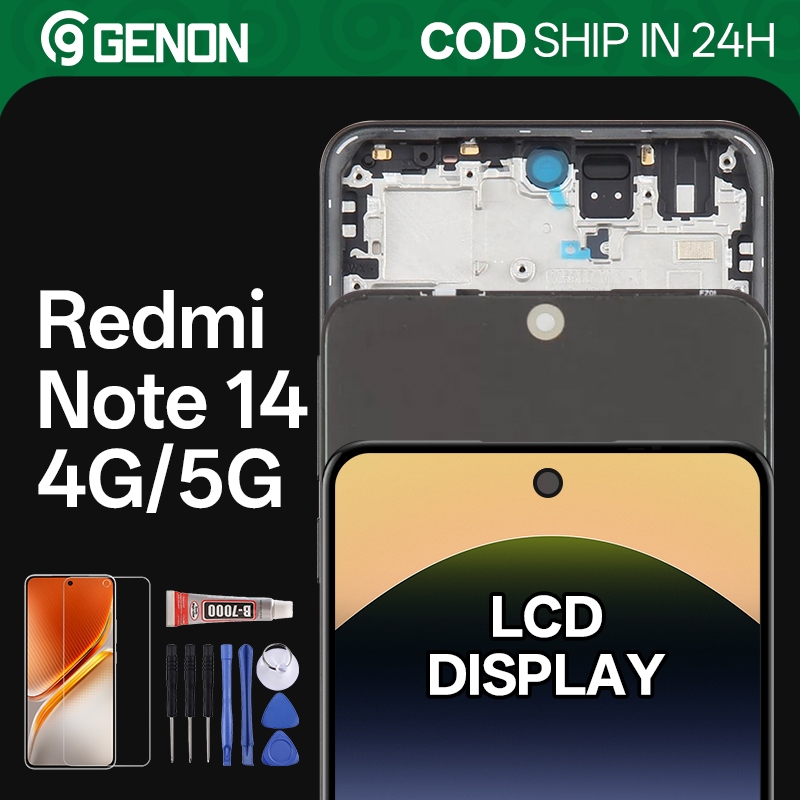 Genon OLED 120Hz LCD for Xiaomi Redmi Note 14 4G / 5G LCD Display Touch ...