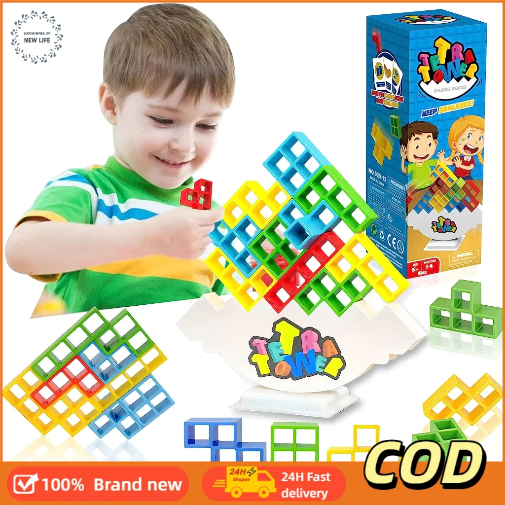Toy Tetra Tower Balance Stacking Blocks Toys for Kids Family Board ...