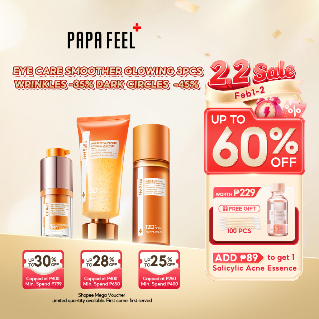 PAPA FEEL [FDA] 【5D PEPTIDE RENEWAL 3PCS SET】Retinol & Peptide Targets ...