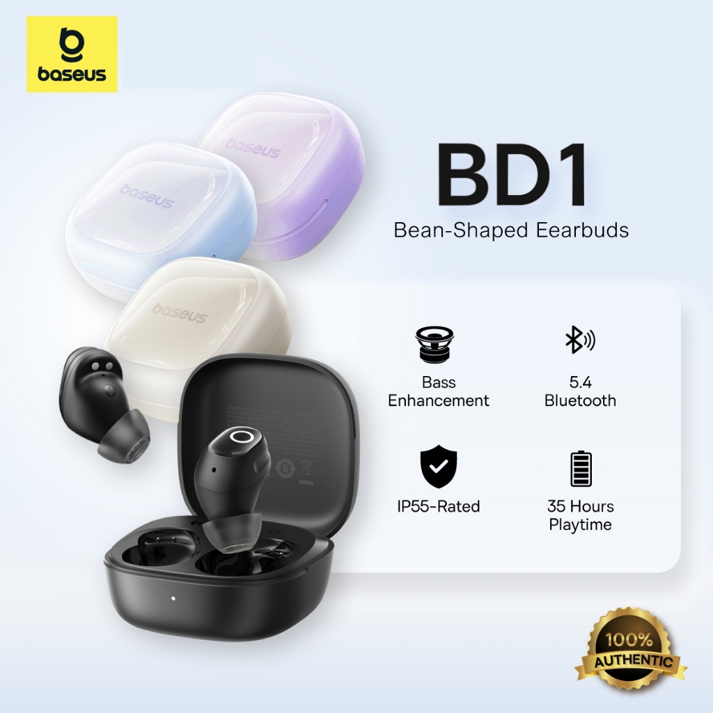 Baseus Bass BD1 Wireless Earbuds Bluetooth 5.4 Mini Earphone IP55 ...