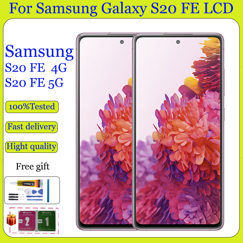 Original AMOLED For Samsung Galaxy S20 FE 4G 5G LCD Display Touch ...