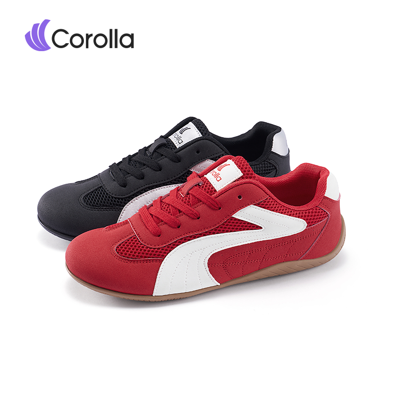 【2026 New】COROLLA ENGINE Women's Red Retro Flat Shoes: Lightweight Thin ...