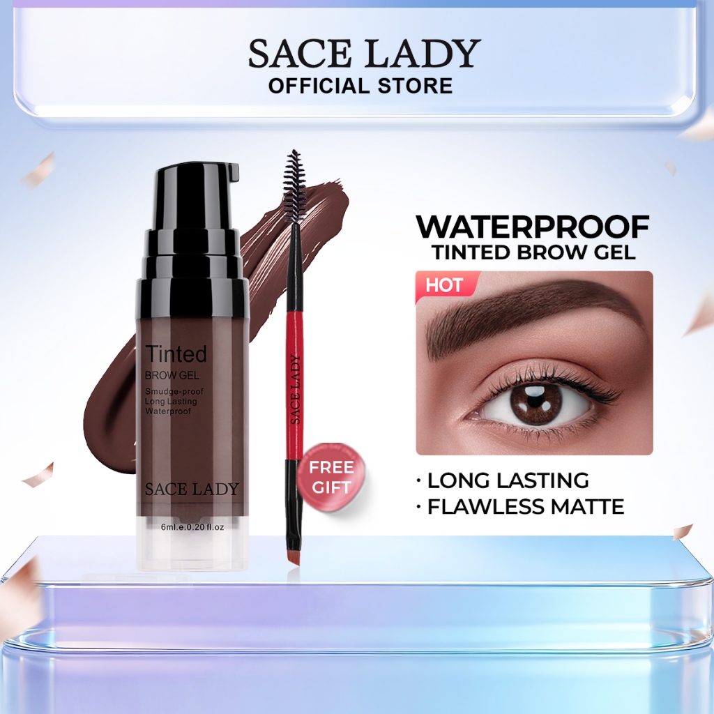 SACE LADY Eyebrow Cream Gel With Brush 2 In 1 Eyebrows Mascara 12 Hour ...