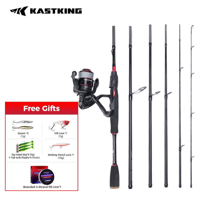 KastKing Spinning Reel and Rod Combo Set Brutus Portable Spinning ...
