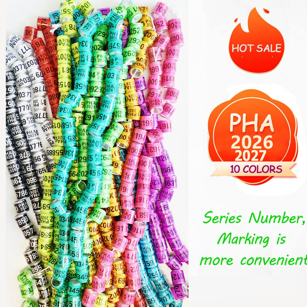 50/20/10 Pcs PHA Pigeon Foot Rings 2026/2027 PHA Pigeons ring 10 Colors ...