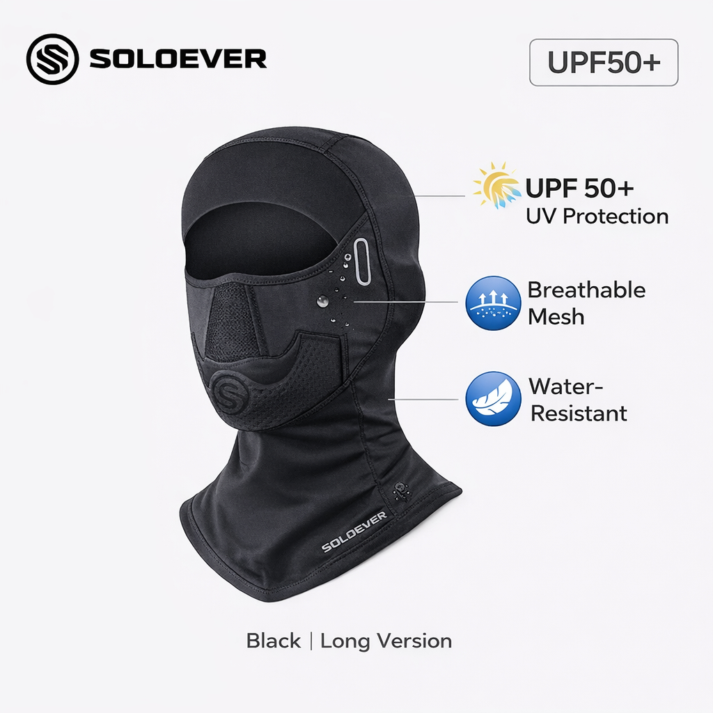 SOLOEVER Balaclava UPF50+ Breathable Water-Resistant Full Coverage Face ...