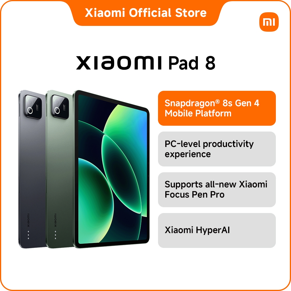 Xiaomi Pad 8| 8GB+128GB, Snapdragon® 8s Gen 4 Mobile Platform, PC-level ...