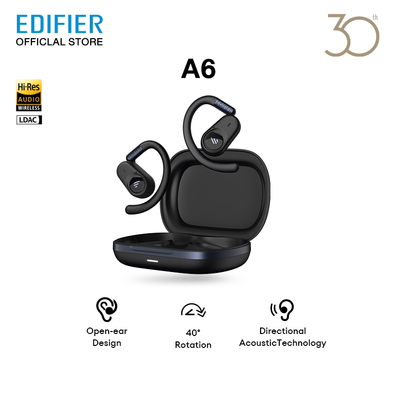 EDIFIER A6 Open Ear Headphones Waterproof Bluetooth 5.4 Earphone True ...