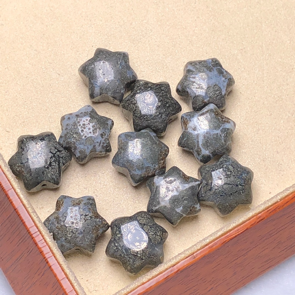 2pcs Natural Pyrite Star Charm 15*10mm - Golden Sparkle Star | Shopee ...