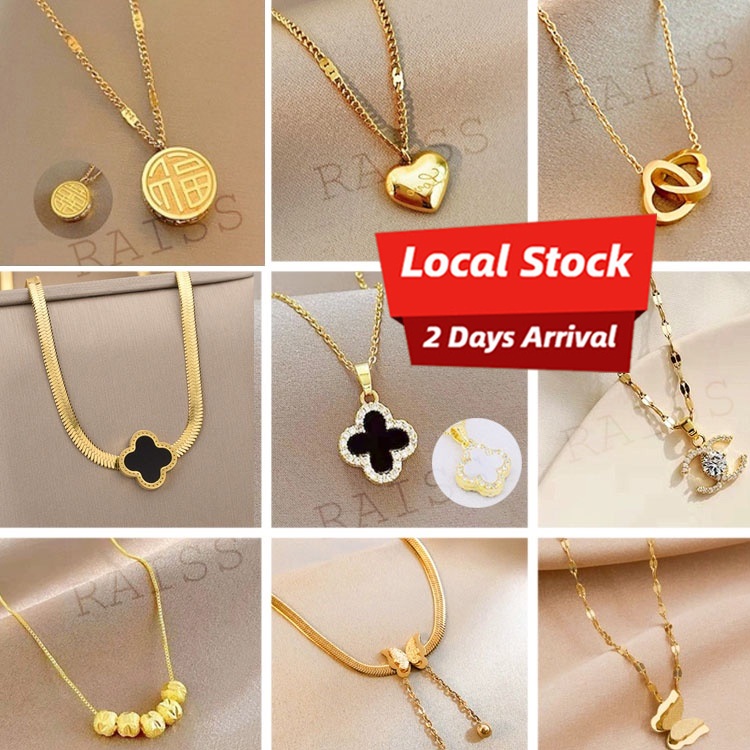 Kwintas Stainless Steel Necklace For Women Vintage Butterfly Pendant ...