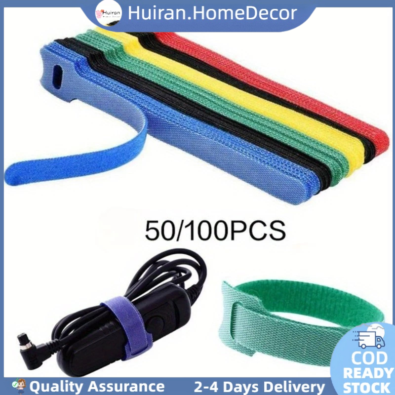 【SALE】100/50/30pcs Cable Organizer Ties Cable Holder Reusable Cable ...