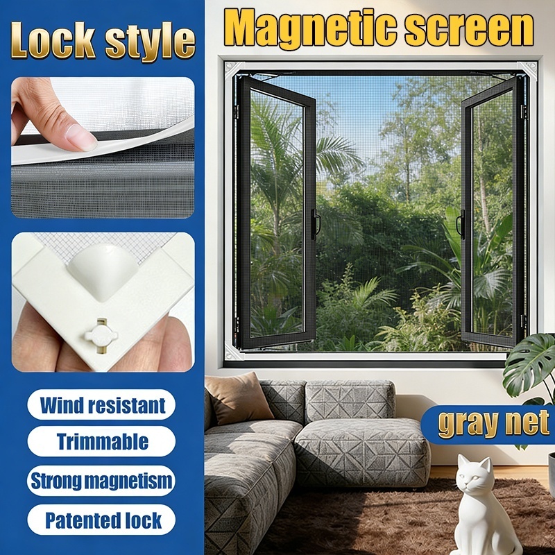 DIY Strong Magnetic Screen Window buckle Lock With Frame Detachable ...