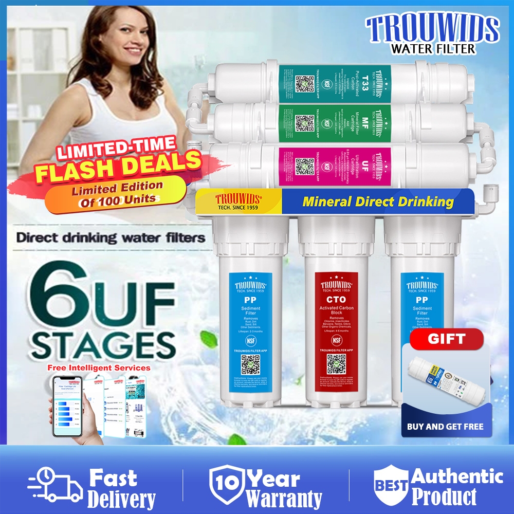 TROUWIDS 6 Stages Ultrafiltration Water Purifier Complete Set Water ...