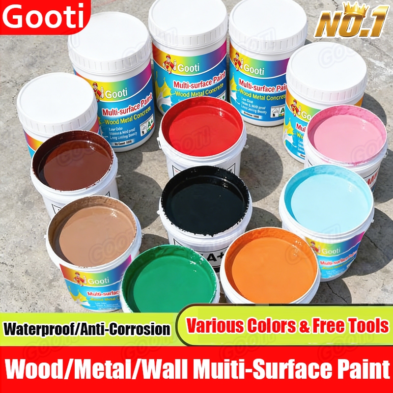 Gooti Upgrade 1kg Multi-surface Anti-rust Paint for Metal/Wood/Walls ...