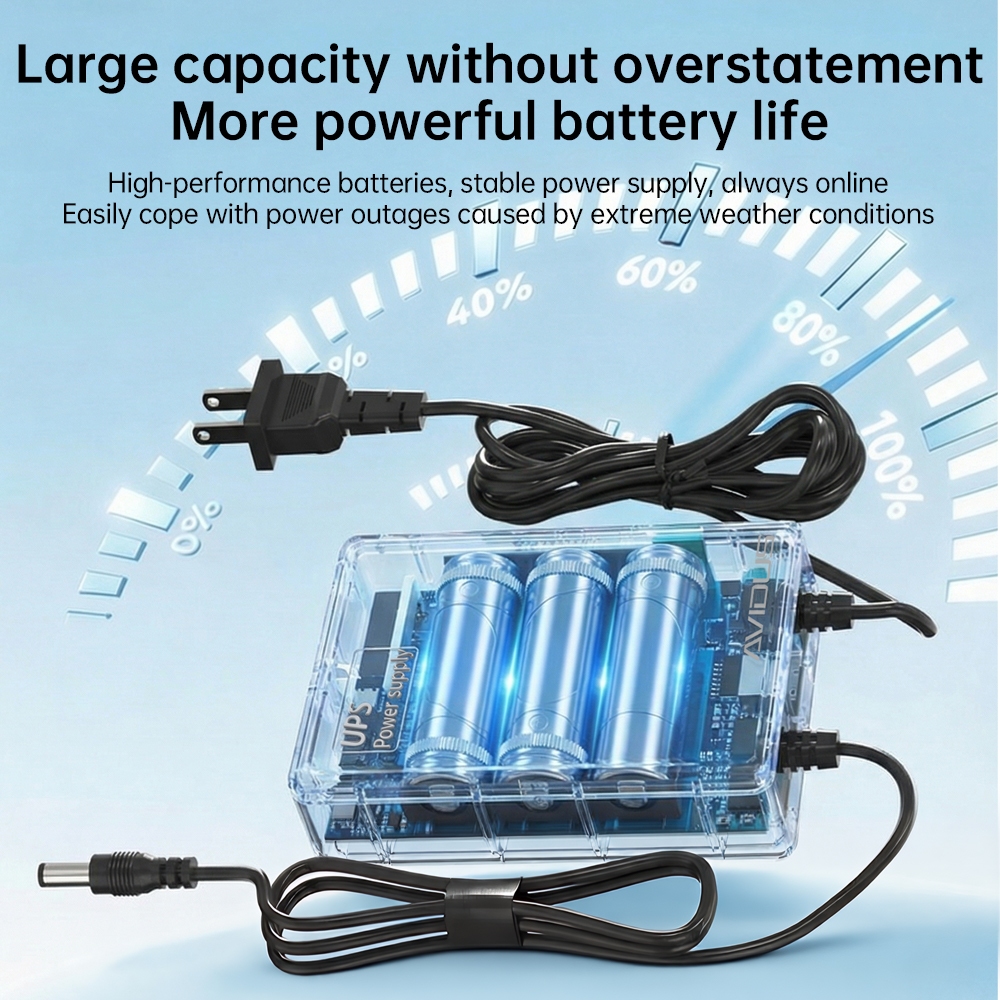 AVIDUS 12V 1.5A True 7800mAh Mini UPS Battery Backup for WiFi Router ...